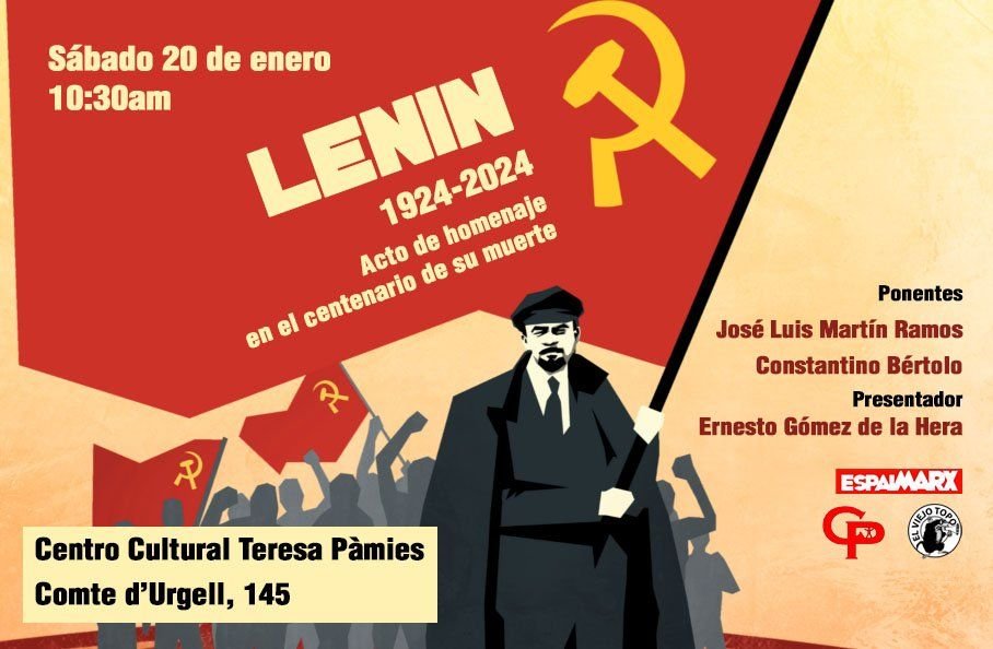 Lenin (1924-2024). Acto de homenaje en Barcelona en el centenario de su ...